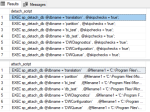 How to mass detach / attach databases in SQL Server - DataPlatform.gr