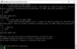 How to force a plan in an Oracle database - DataPlatform.gr