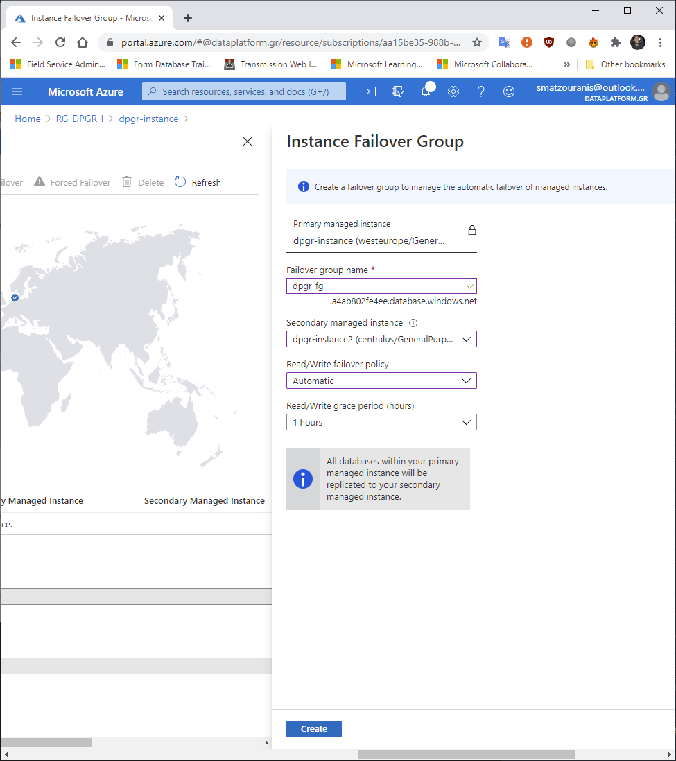 How Do We Create A Failover Group In Azure Managed Instance Dataplatformgr