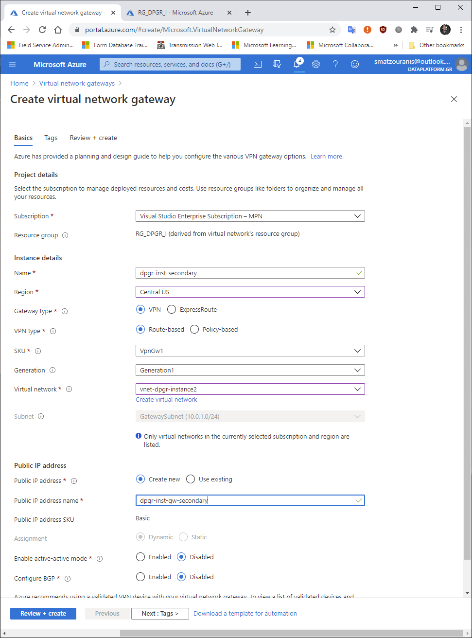 How do we create a failover group in Azure Managed Instance ...