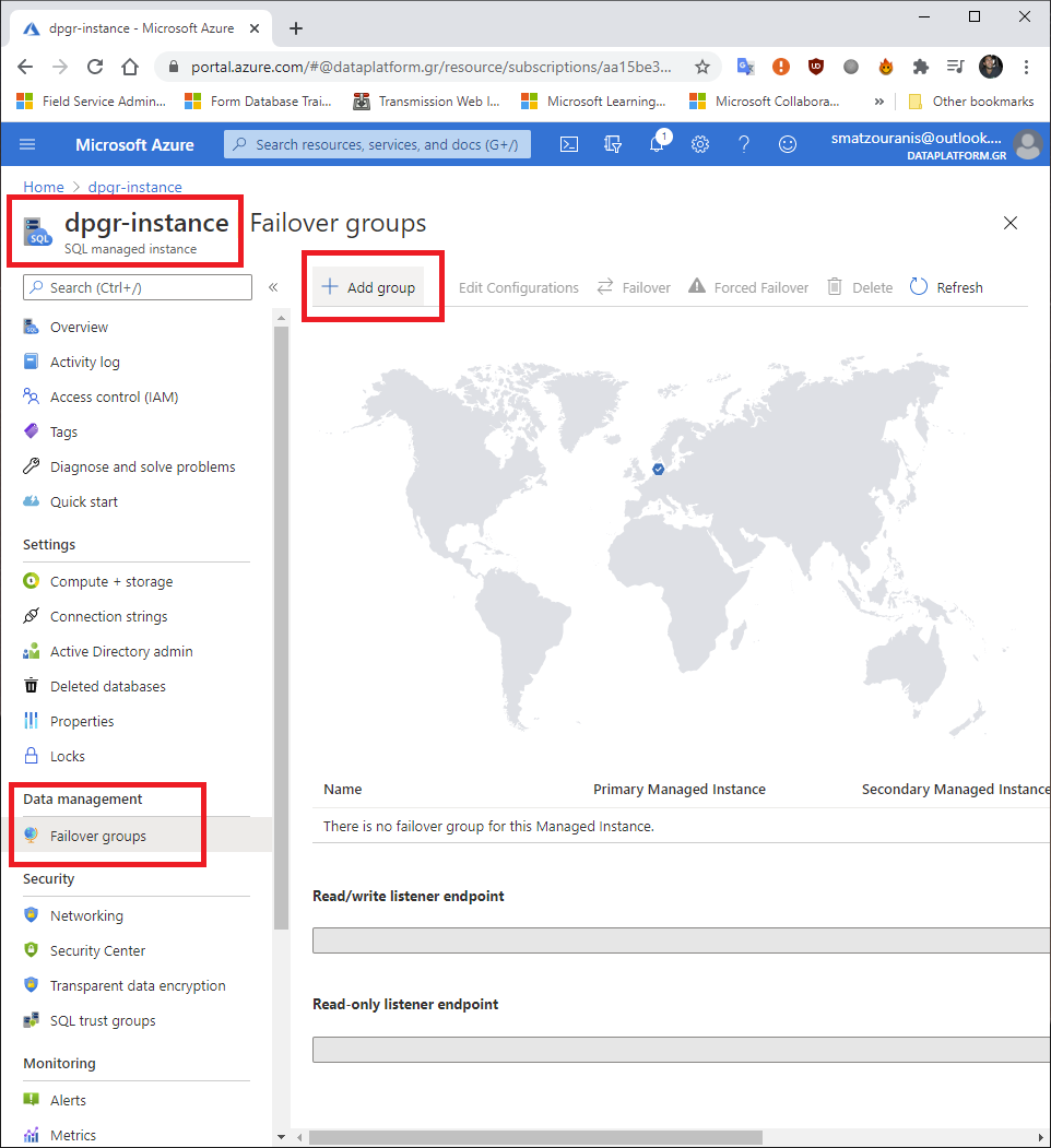 How Do We Create A Failover Group In Azure Managed Instance